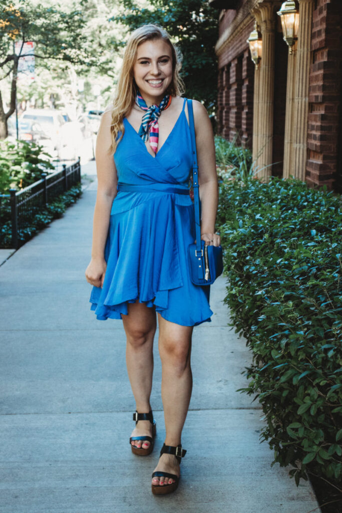 One Look, Two Ways: Blue Cocktail Dress • Sophisticaition
