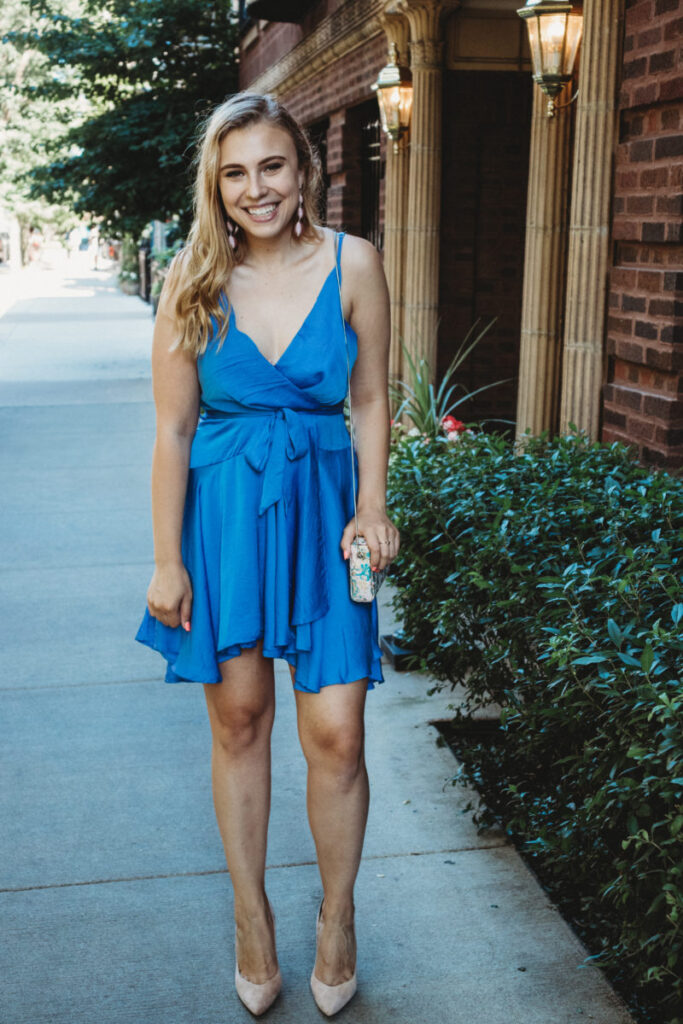 One Look, Two Ways: Blue Cocktail Dress • Sophisticaition