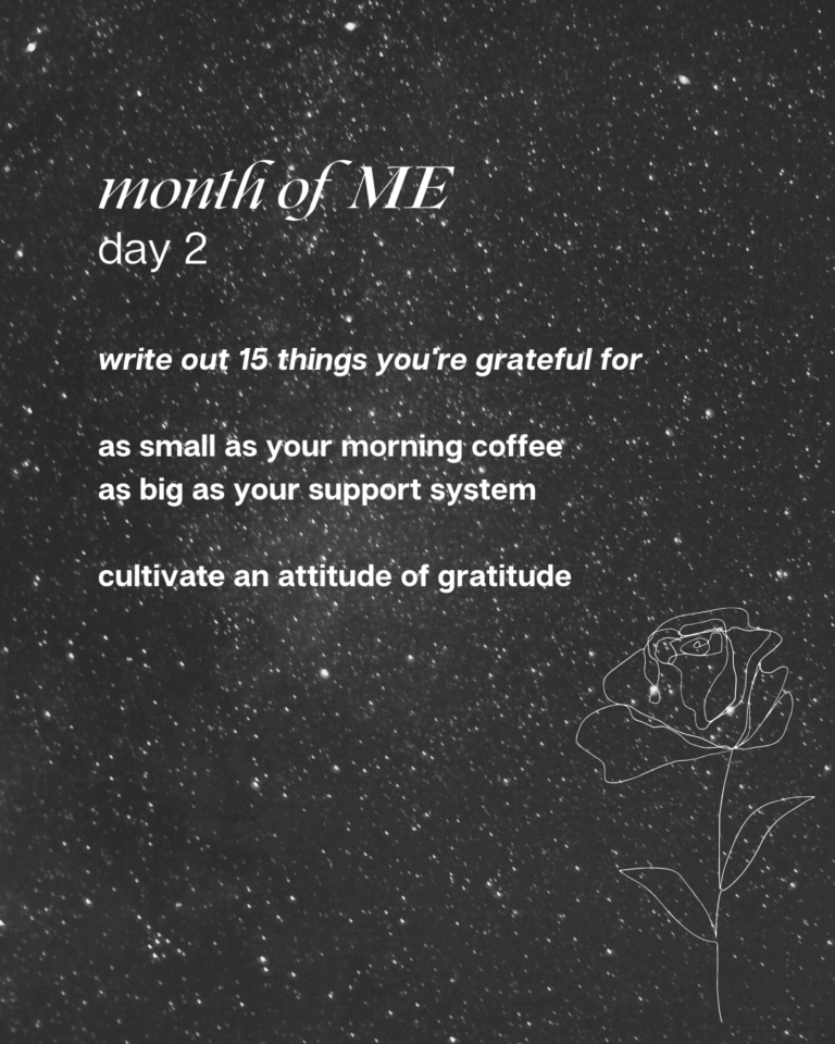 Month of Me 30 Day Challenge • Sophisticaition